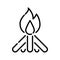 Fire Wood Vector Outline Icon Style Illustration. EPS 10 File Stock ...