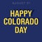 Happy Colorado Day. stock illustration. Illustration of adventure ...