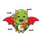 Devil Turtle in Halloween Day. Cute Halloween Cartoon Illustration ...