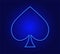 Blue Neon Spades Background Stock Illustration - Illustration of ...