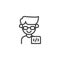 Programmer Man Outline Icon Stock Vector - Illustration of programmer, coder: 119612041