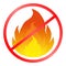 Prohibited Campfire Ignition Vector Sign Illustration Stock ...