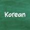Korean Chalk Handwritten on Green Chalkboard Language Learning Stock ...