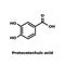 Protocatechuic Acid PCA Green Tea Antioxidant Molecule. Skeletal ...