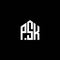 PSK Letter Logo Design on BLACK Background. PSK Creative Initials ...