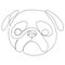 Pug Line Drawing Stock Illustrations – 2,520 Pug Line Drawing Stock ...