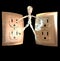 Puppet electrocuted stock illustration. Illustration of sockets - 3981644
