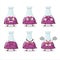Purple Potion Cartoon Character with Various Angry Expressions Stock ...