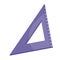 Purple Ruler in the Form of a Triangle, Top View, Isolated Object on a ...