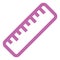 Purple ruler, icon stock vector. Illustration of object - 259789978