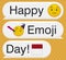 Conversation in Dialog Boxes To Celebrate Emoji Day, Vector ...