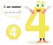 Quiz game with number four stock vector. Illustration of kids - 16544156