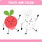 Radish. Trace the Line Game for Kids. Educational Worksheets Stock ...