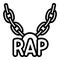 Rap Necklace Icon, Outline Style Stock Vector - Illustration of ...