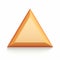 Realistic Lighting: Solid Orange Triangle on White Background Stock ...