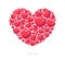 Realistic Red Hearts. Heart Made of Small Hearts. Vector. Illustration ...