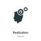 Realization Vector Icon on White Background. Flat Vector Realization ...