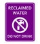 Reclaimed Water Symbol stock illustration. Illustration of sign - 291888637