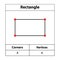 Rectangle, Corners, Vertices. 2d Outline Stock Vector - Illustration of ...