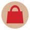 Red bag, icon stock vector. Illustration of fashion - 260377701