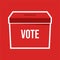 The Red Ballot Box. Isolated Vector Illustration Stock Illustration ...