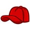 Red Baseball Cap Illustration Vector Stock Illustration - Illustration ...