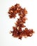 Red Christmas Tinsel with Number Stock Image - Image of number ...