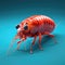 Red Cockroach on Blue Background Stock Illustration - Illustration of ...