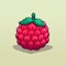 Raspberry Pixel Art: Vibrant 2d Game Item with 8-bit Style Stock ...