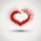 Red spiky heart stock illustration. Illustration of abstract - 28802063