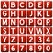 Red Square Alphabet Buttons Stock Illustration - Illustration of ...