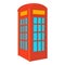 Red Telephone Box Icon, Cartoon Style Stock Vector - Illustration of ...