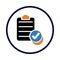 Report, Check Mark, Tick, Report Checking Icon Stock Vector ...