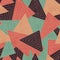Retro Scattered Triangle Seamless Pattern with Grunge Effect Stock ...