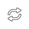 Reverse arrows line icon stock vector. Illustration of rotate - 258308571