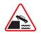 Road Sign Car Falling into Water Stock Vector - Illustration of element ...