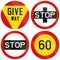 Road signs in Zimbabwe stock illustration. Illustration of restriction ...