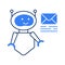 Robot with Email Icon: a Symbol of Communication and Productivity Stock ...