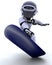 Robot with snowboard stock illustration. Illustration of boarder - 18633025