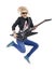 Rock Star Jumping and Screaming Stock Photo - Image of blond, music ...