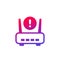 Router, Modem Error or Warning Icon Stock Vector - Illustration of ...