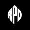 RPD Circle Letter Logo Design with Circle and Ellipse Shape. RPD ...