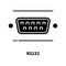 Rs232 Icon, Black Vector Sign with Editable Strokes, Concept ...