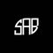 SAB Letter Logo Design on Black Background. SAB Creative Initials ...