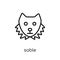 Sable Icon. Trendy Modern Flat Linear Vector Sable Icon on White Stock ...