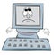 Sad Computer cartoon stock illustration. Illustration of character ...