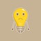 Sad Light Bulb Mascot Vector. Cartoon Character Illustration Stock ...