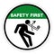 Safety First Object Bumps of Face Hazard Symbol Sign, Vector ...