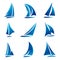 Sailboat symbol set stock vector. Illustration of element - 16503512