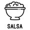 Salsa Food Icon, Outline Style Stock Vector - Illustration of line ...